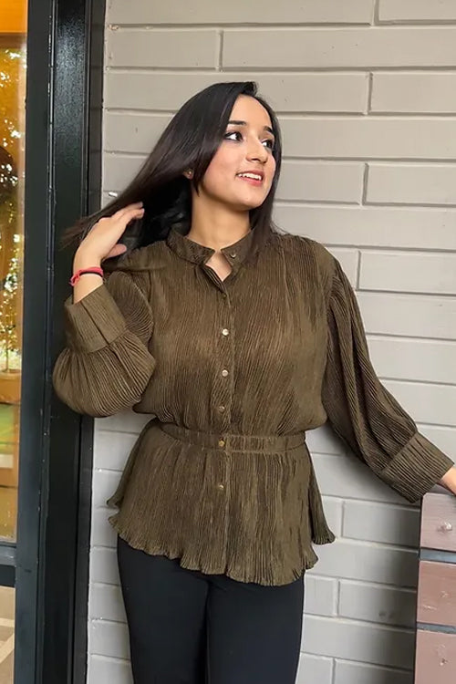 Classy Pleated Top - Women's Dresses Online | Pluch Designs