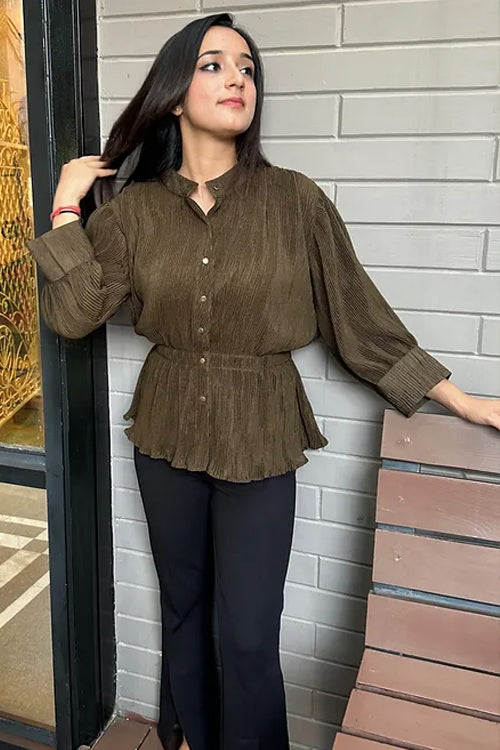 Classy Pleated Top - Women's Dresses Online | Pluch Designs