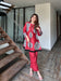 Stunner Red Pakistani Kurta Set- Pakistani Kurta Set For Women