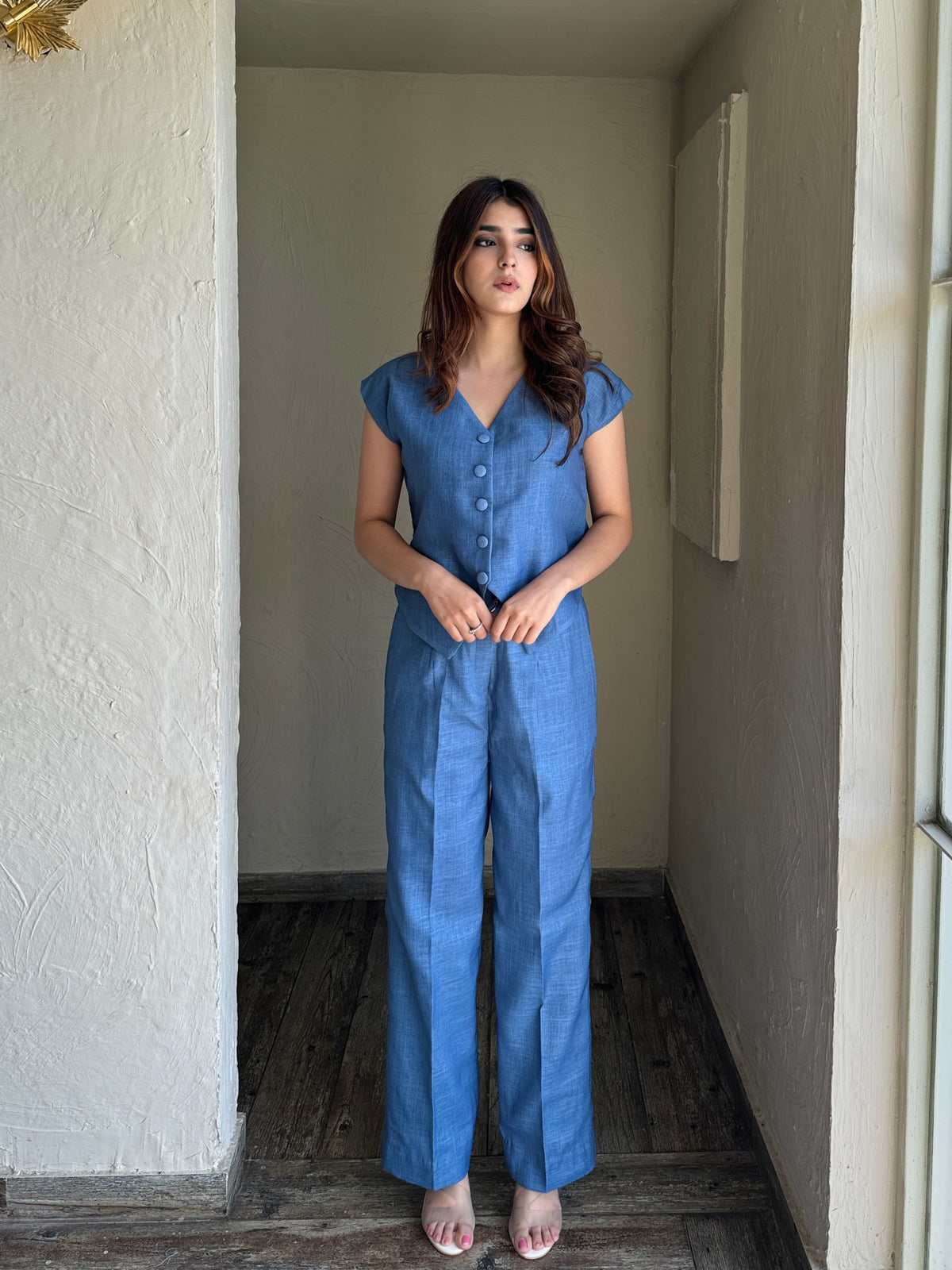 Denim Tone Linen Coord